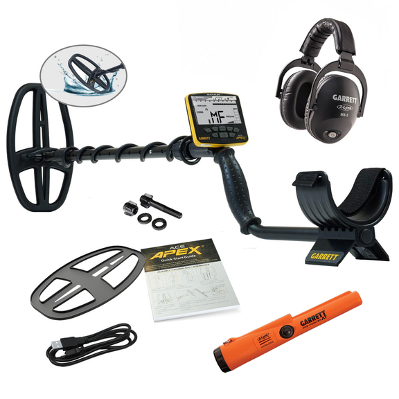 Detector de Metales Garrett ACE Apex Pack Inalambrico con Bobina Viper – Master Detector México